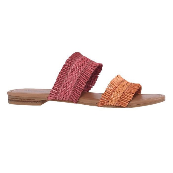 Avon | Shoes | Avon Raffia Double Strap Slide Sandals | Poshmark